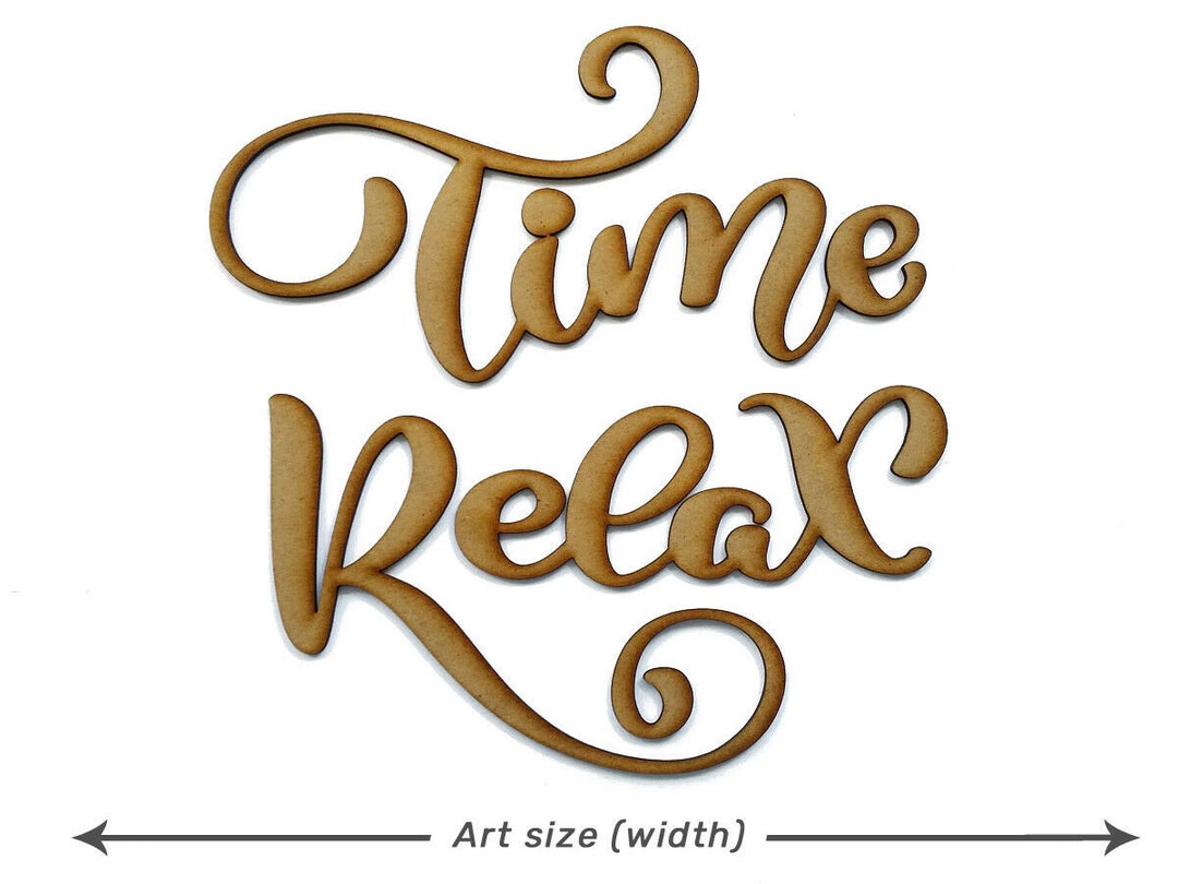 Wooden MDF relax Time Shape Letters Word Wall Art - Etsy
