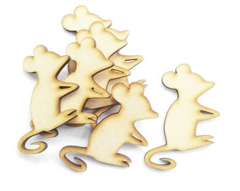 10x Wooden Mickey Mouse Shapes 1, Mouse Head Cut Out, Embellishments ...