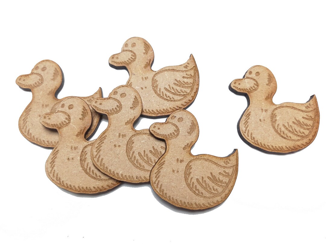 Wooden Duck Craft Shape MDF Laser Cut Out Pieces Slices Blank ...
