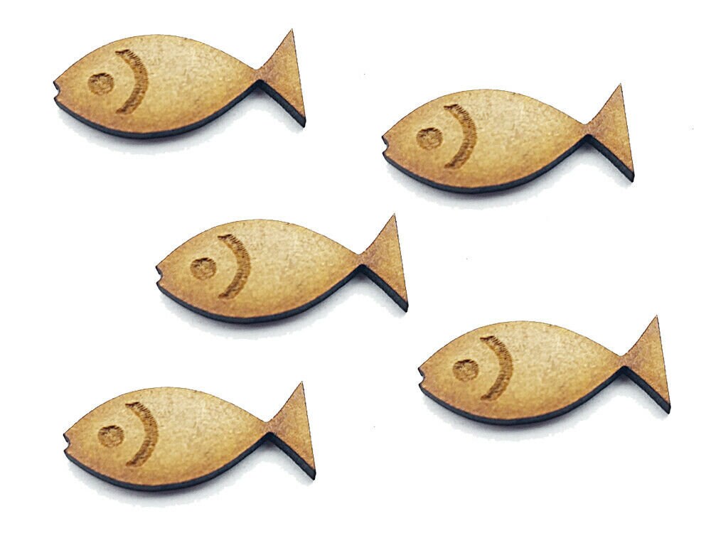 Wooden Mdf Fish Shape Craft Ornament Cut Laser Embellishment - Etsy UK
