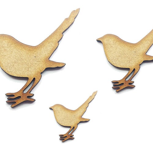 Wooden Bird Animal Craft Shape Cutouts Wood Embellishment - Etsy UK