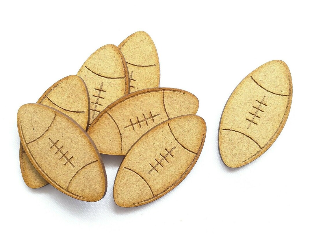 Wooden Mdf Shape Rugby Ball Ornament Laser Cut Embellishment - Etsy