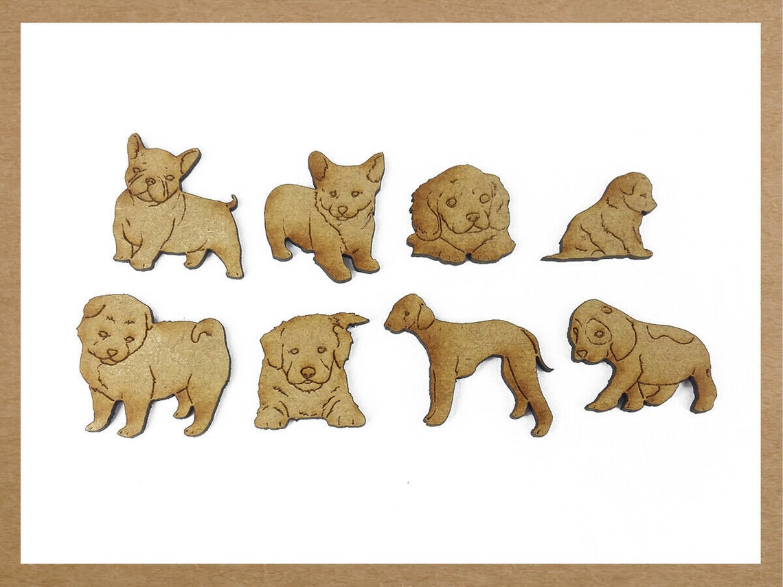 Wooden dog Animal Puppy Pooch Craft shape Cutouts Wood - Etsy Polska