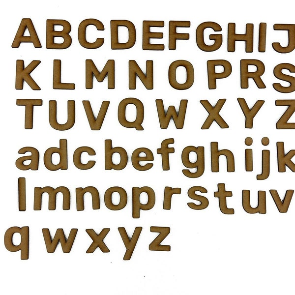 Upper and Lower Case Wooden Letters - Etsy