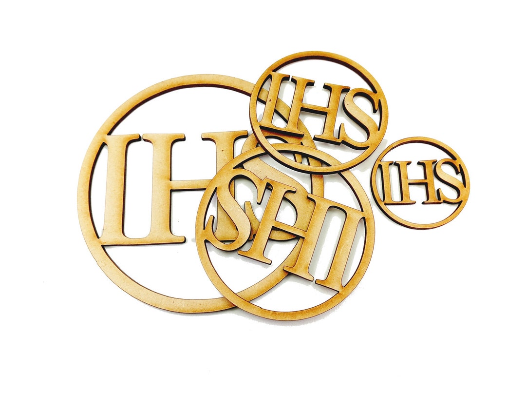 IHS Communion Round Sign Plaque Wooden MDF Craft Shape Laser Cut ...