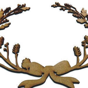 Wooden MDF Wreath Autumn Floral Craft Shape Laser Cut Embellishment ...