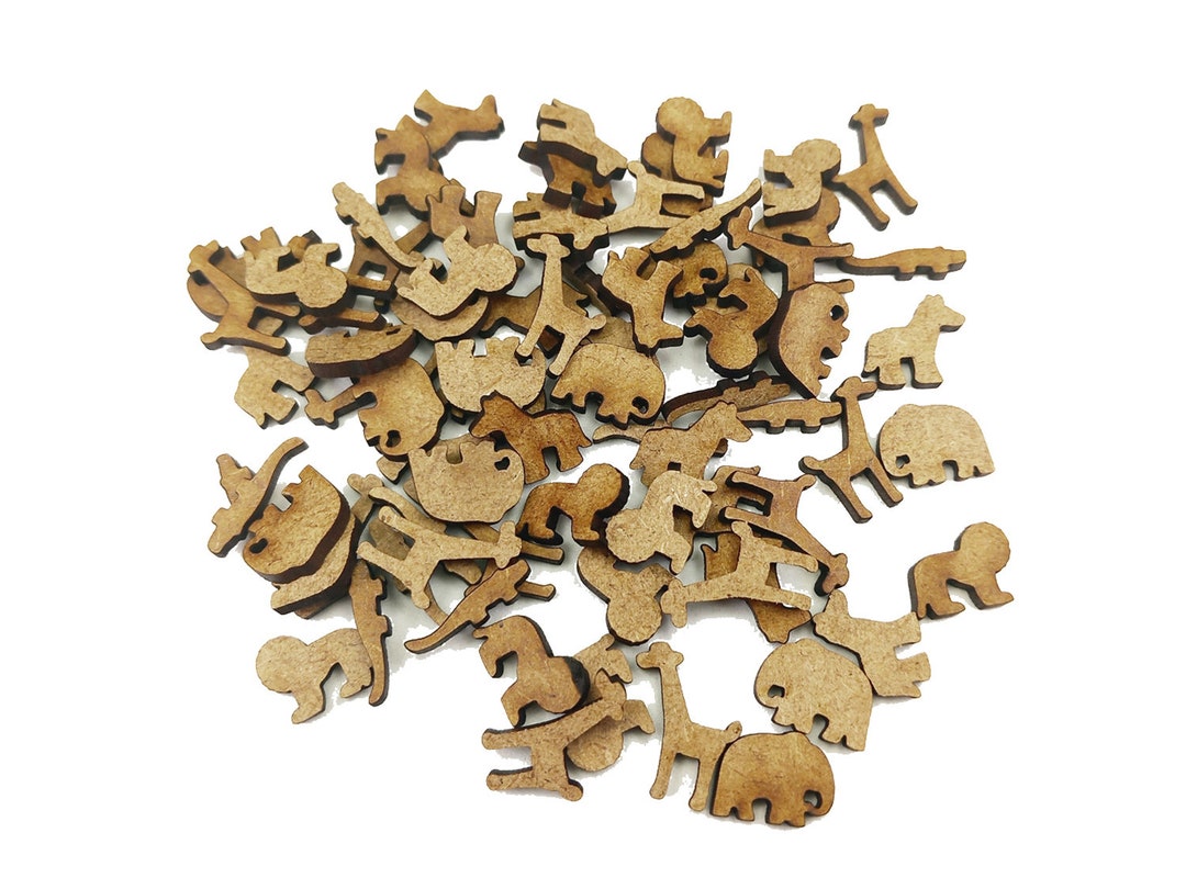 Wooden Animals Craft Shape 15mm Tiny MDF Laser Cut ASSORTED ...