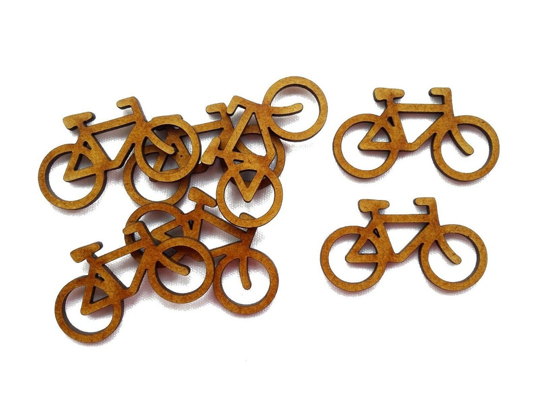 Wooden Mdf Shape Bike Bicycle Ornament Laser Cut Embellishment - Etsy