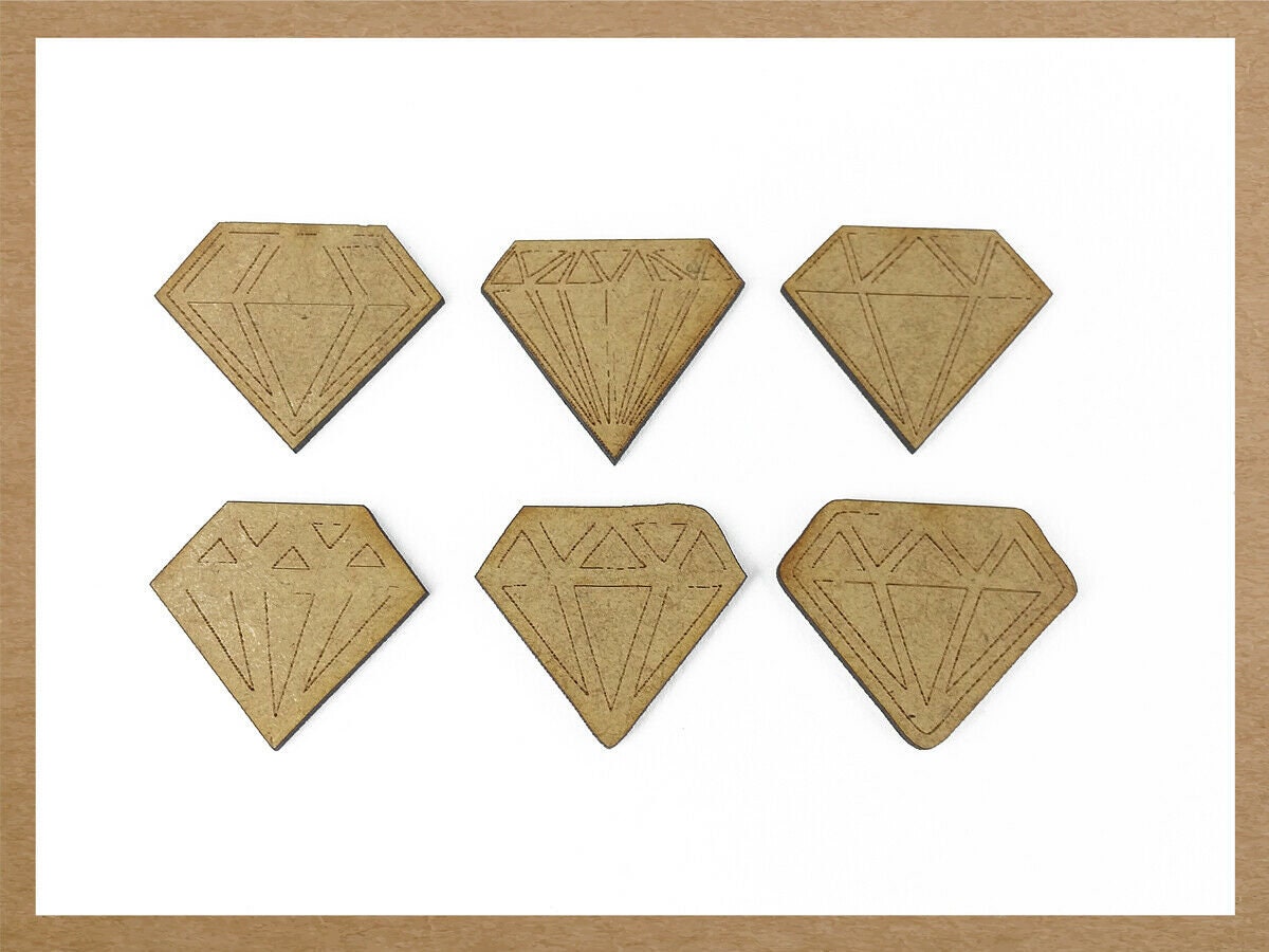 Wooden Diamond Craft Shape Cutouts Wood Embellishment - Etsy UK