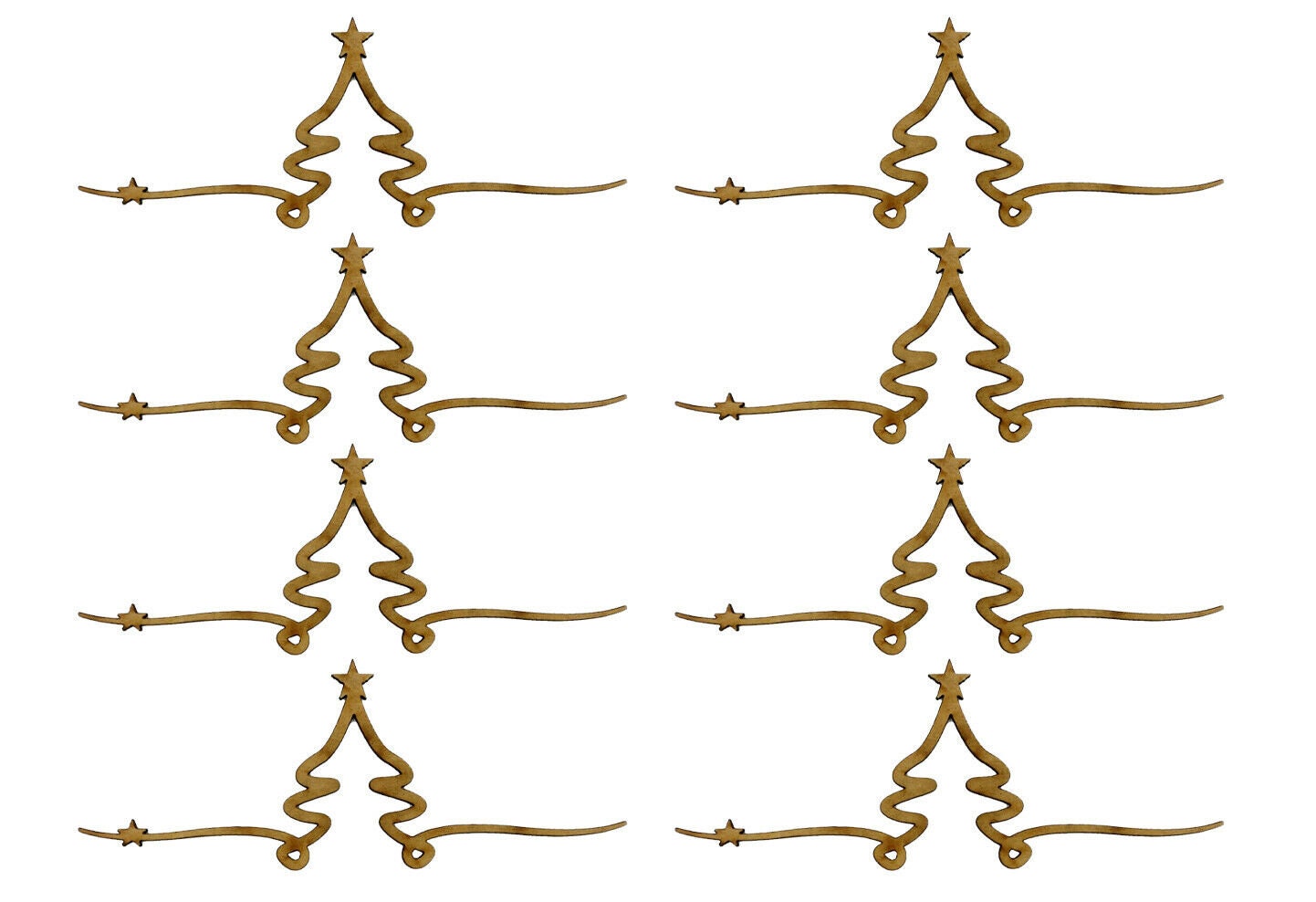 Wooden Christmas Tree Star Craft Shape Cutouts Wood - Etsy UK