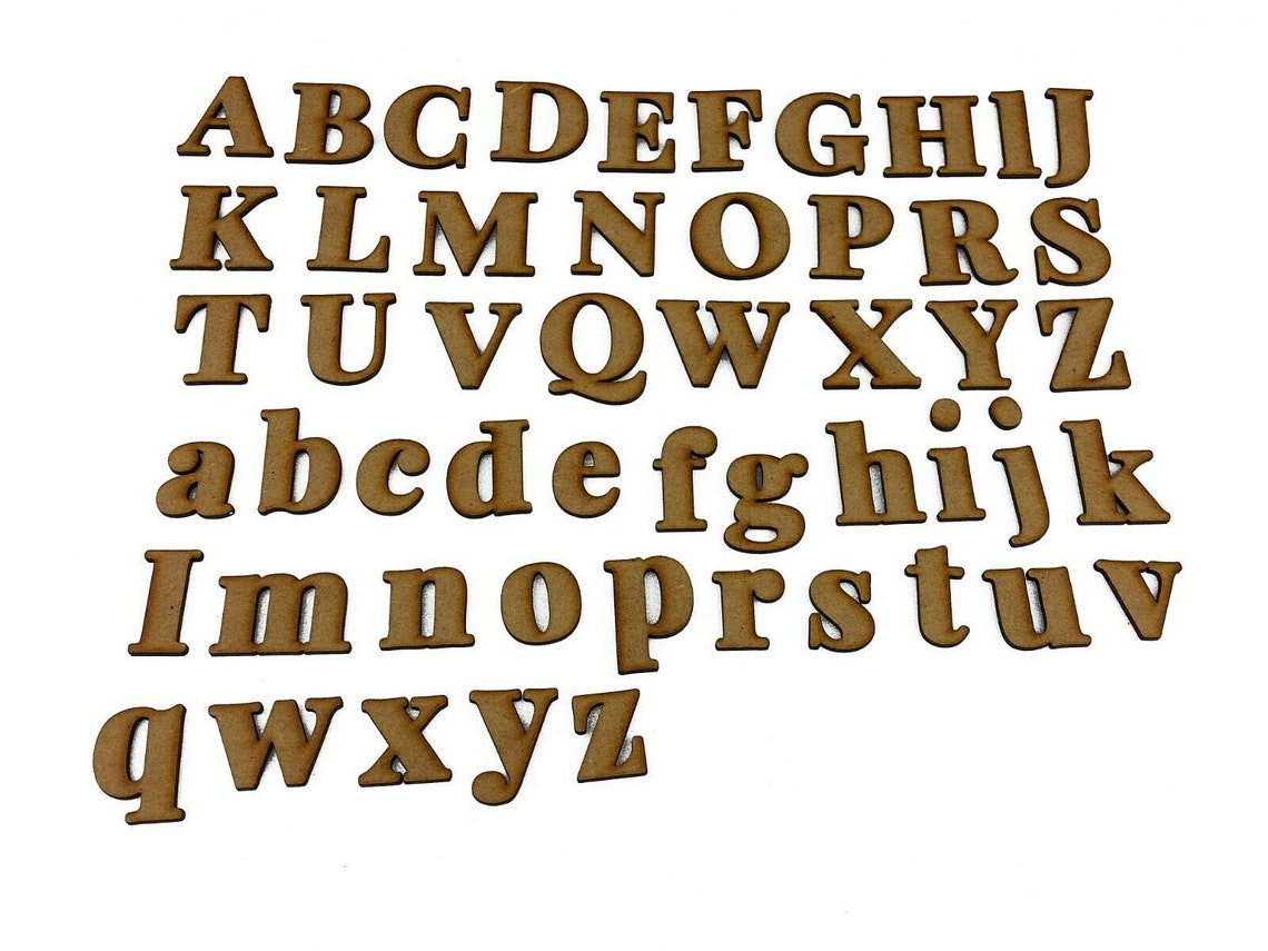 Wooden Mdf Alphabet Letters Upper Case Abc Lower Case 3 6 | Etsy