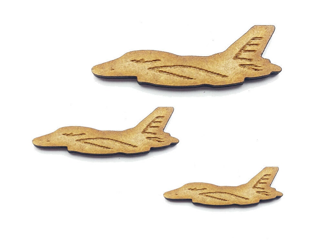 Wooden Mdf Plane Airplane Shape Craft Ornament Laser Cut Embellishment ...
