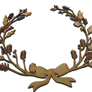 Wooden MDF Wreath Autumn Floral Craft Shape Laser Cut Embellishment ...