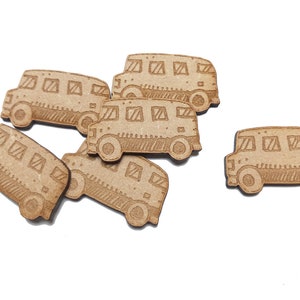 Wooden School Bus Craft Shape MDF Laser Cut Out Pieces Slices Blank ...