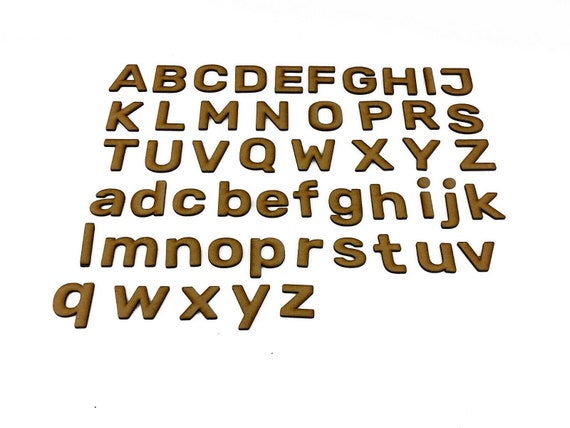 10Cm Wooden Mdf Alphabet Letters Lower Case Upper Case Abc 3 6 Kids ...