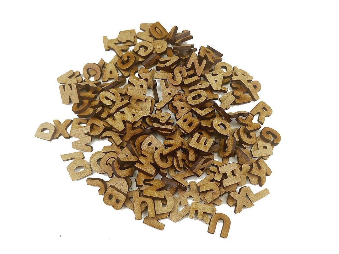 Wooden Letters Craft Shape 15mm Tiny MDF Laser Cut ASSORTED ...
