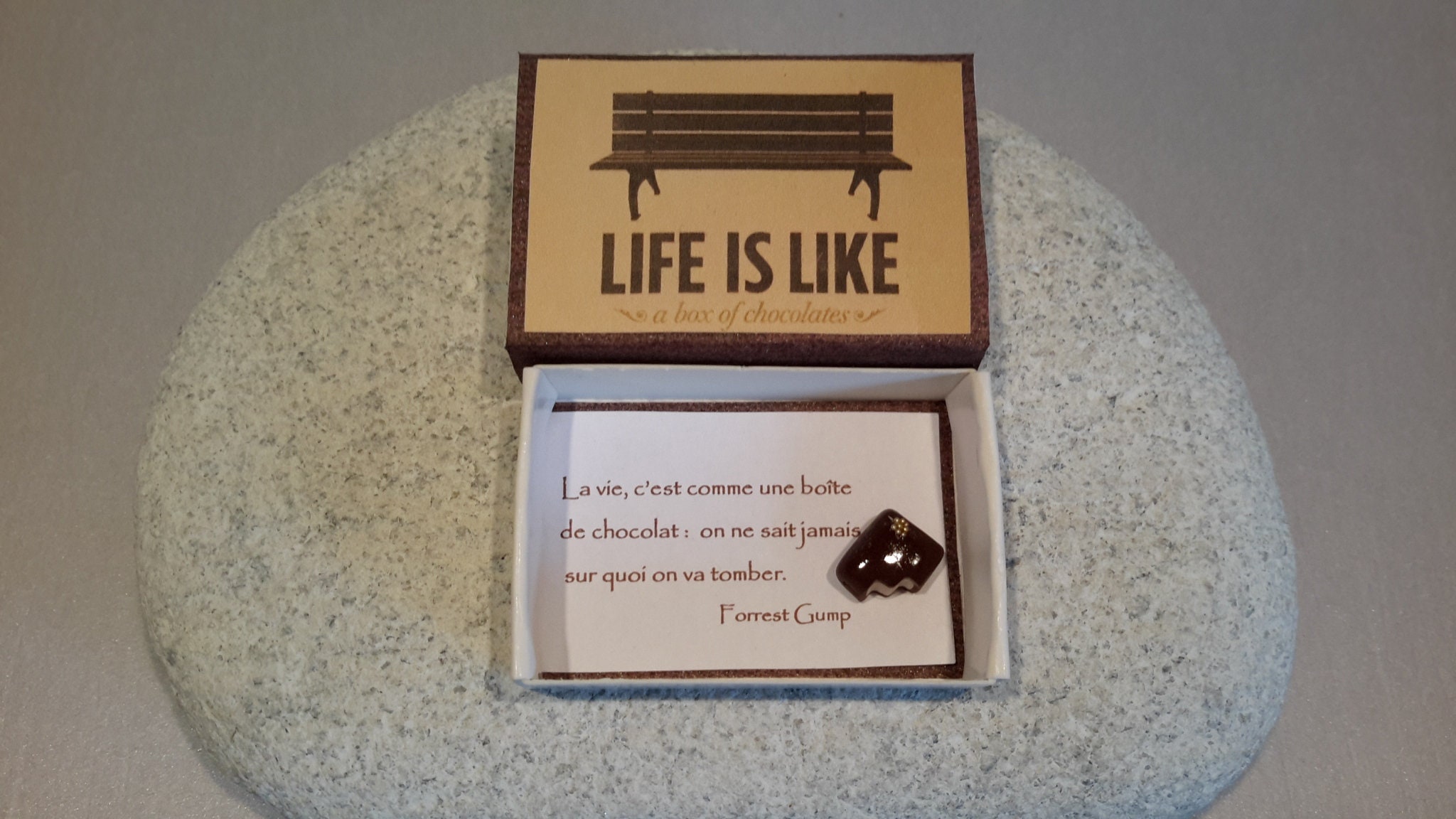 A message in a matchbox, Life is like a box of chocolates, Forrest Gump ...
