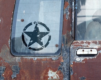 Army Military Star Distressed Tattered Vinyl Decal Sticker - Etsy