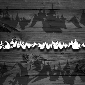 Mountain Decal, Car Decal, Banner Decal, Mountain Banner Decal, Outdoor ...