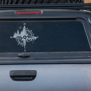 Mountain Compass Decal | Outdoor Decal | Car Decal | Compass Sticker ...