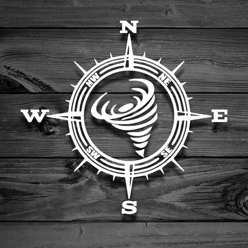 Tornado Vinyl Decal Car Decal Storm Chaser Decal Compass - Etsy