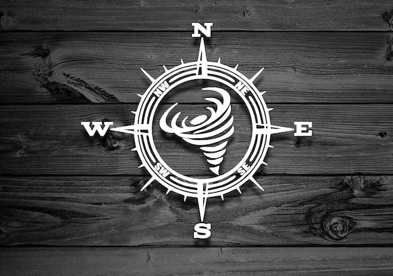 Tornado Vinyl Decal Car Decal Storm Chaser Decal Compass - Etsy
