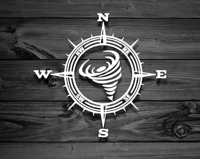 Tornado Vinyl Decal, Car Decal, Storm Chaser Decal, Compass Decal ...