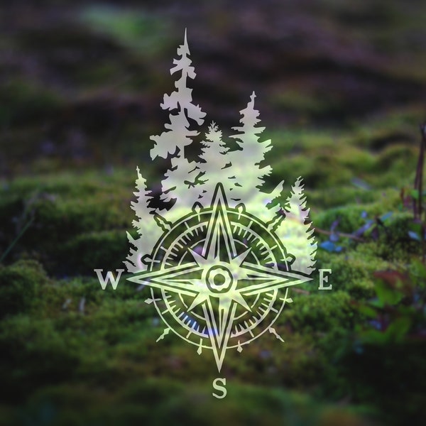 Compass Decal - Etsy