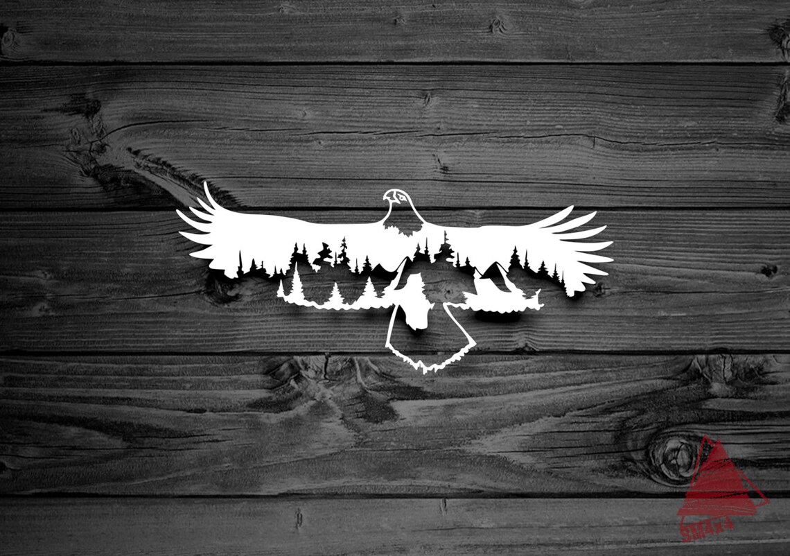 Bald Eagle Vinyl Decal Car Decals Mountain Stickers Laptop - Etsy