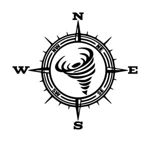 Tornado Vinyl Decal Car Decal Storm Chaser Decal Compass - Etsy