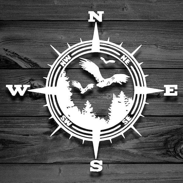 Compass Decal - Etsy