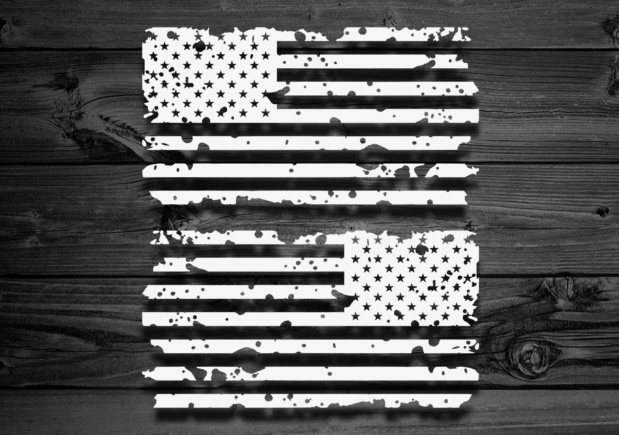 Distressed Flag Decal Pair Car Decal Outdoor Decal Mountain - Etsy