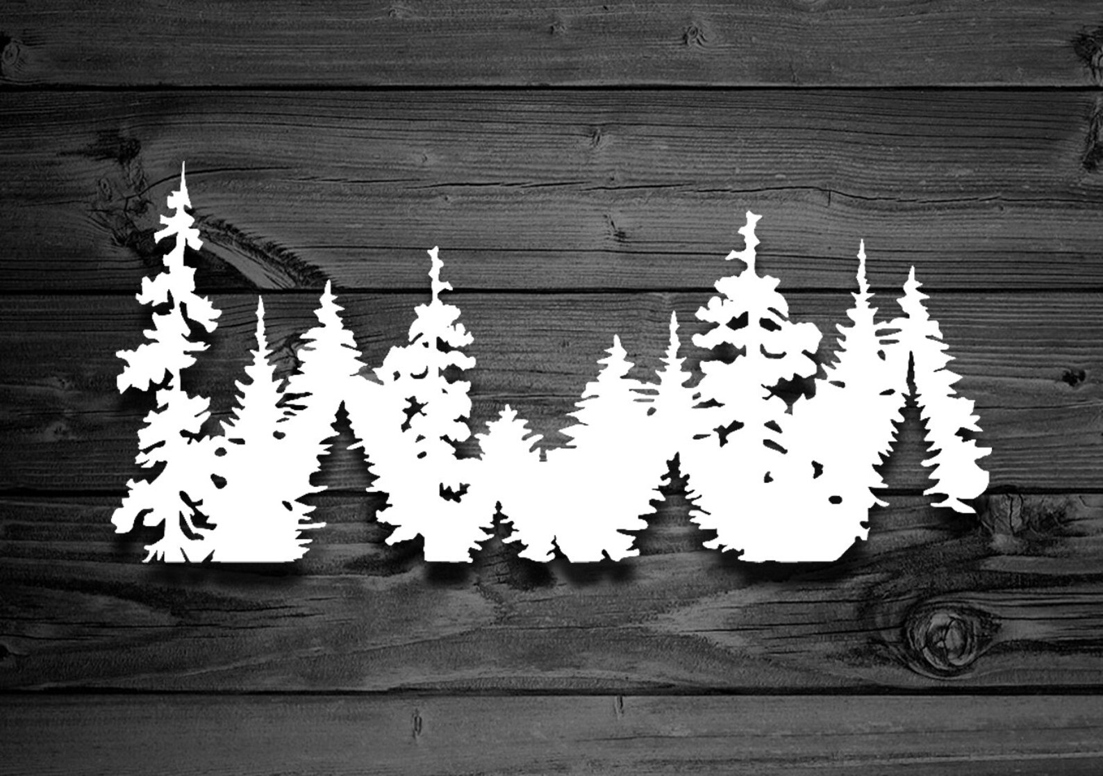 Trees Vinyl Decal Mountain Decal Mountain Sticker Nature - Etsy