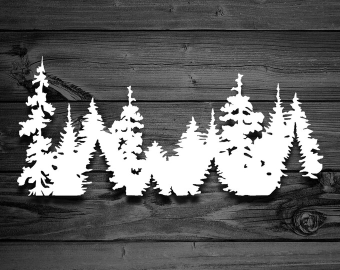PNW Mountain Banner Vinyl Decal Mountain Decal Mountain | Etsy