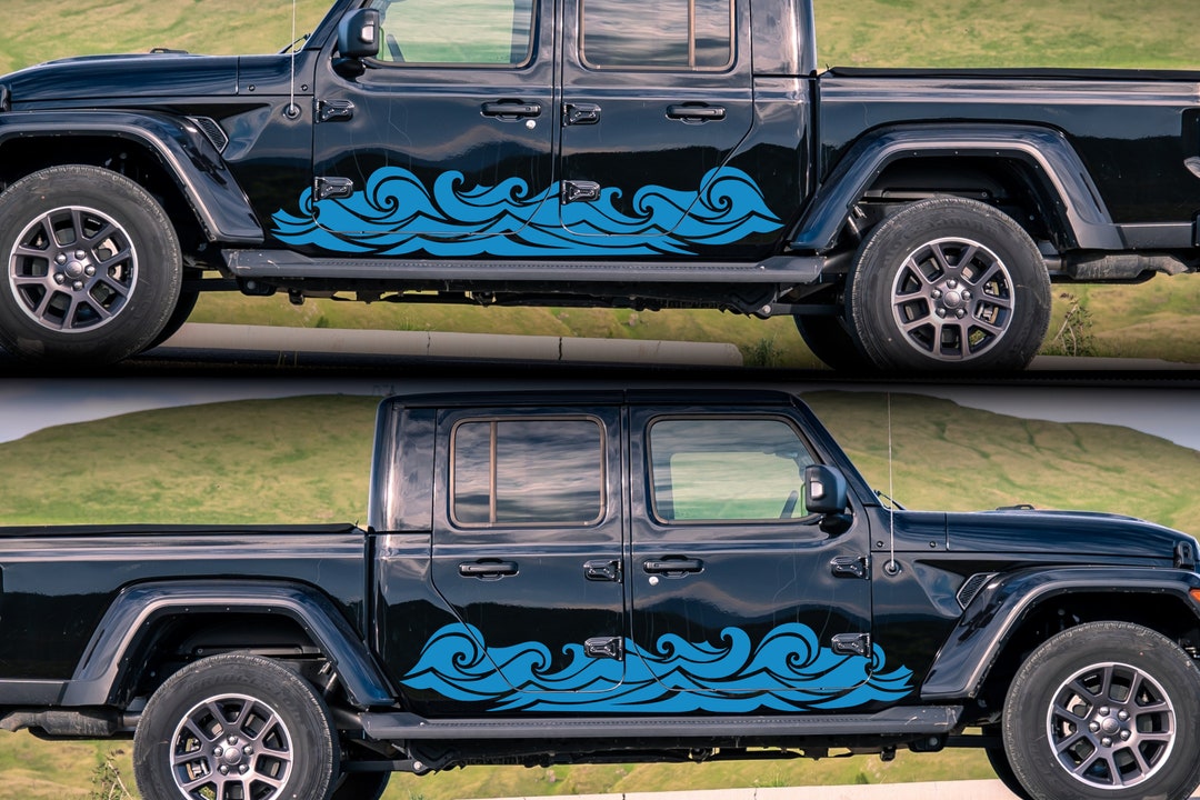 Pair of Ocean Banner Vinyl Decals, Banner Decal, Ocean Decal, Coast ...