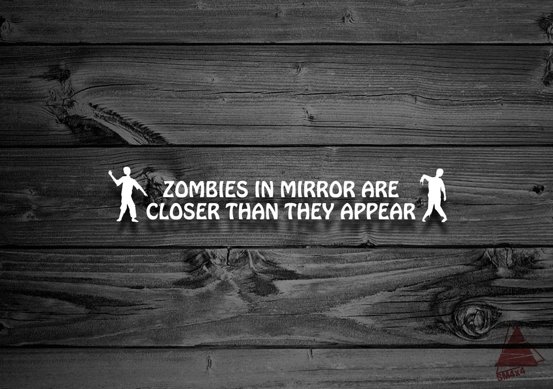 Zombie Vinyl Decal, Walker Decals, Car Decal, Car Mirror Decal, Outdoor ...