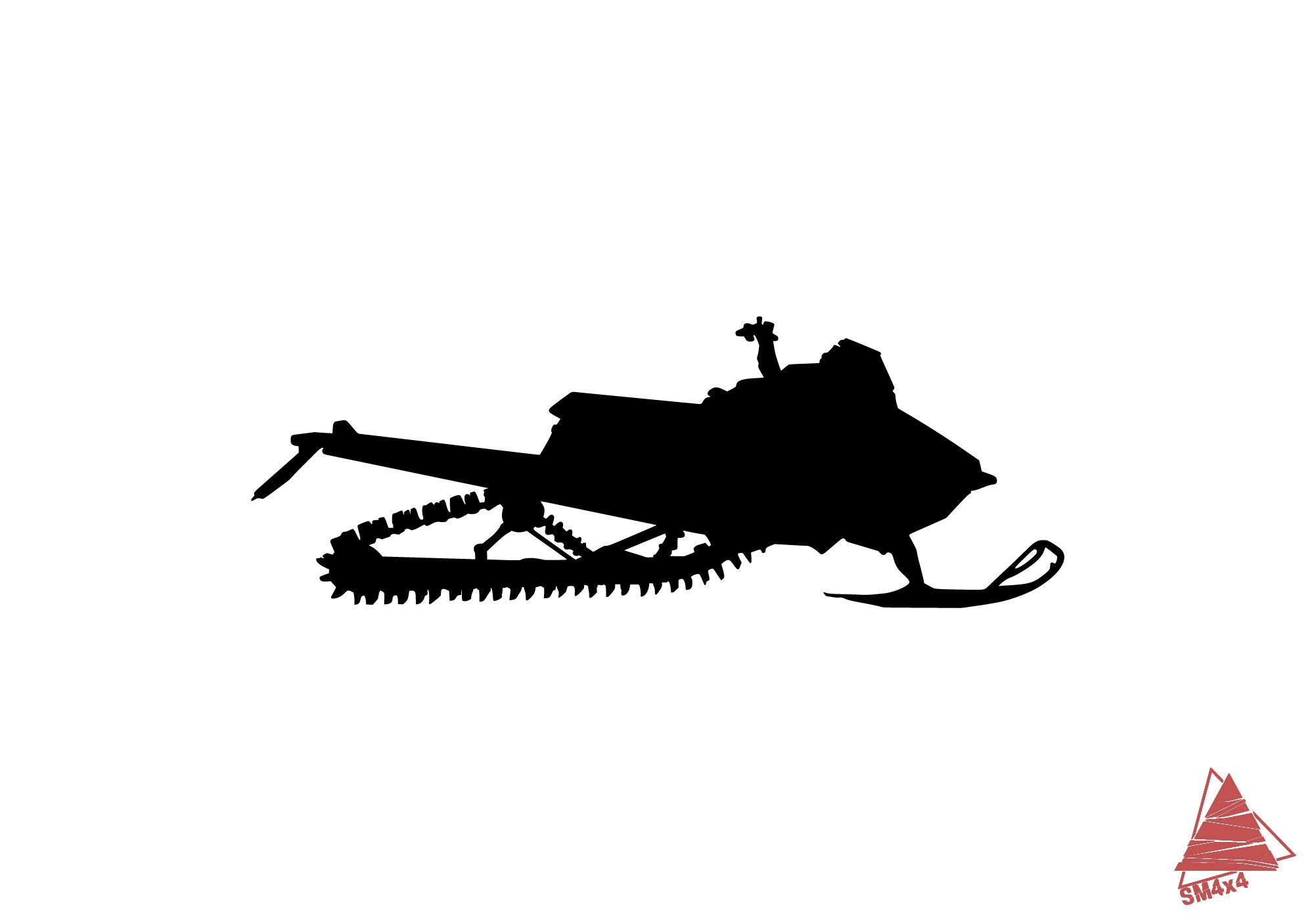 Snowmobile Silhouette Vinyl Decal Snow Snowmobile | Etsy