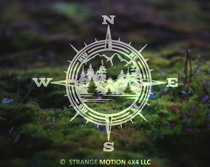 Element Vinyl Decal Compass Decal Mountain Decal Car Decal - Etsy