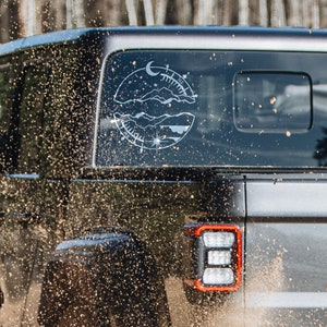 Mountain Compass Car Decal, Mountain Decal, Mountain Sticker, Nature ...