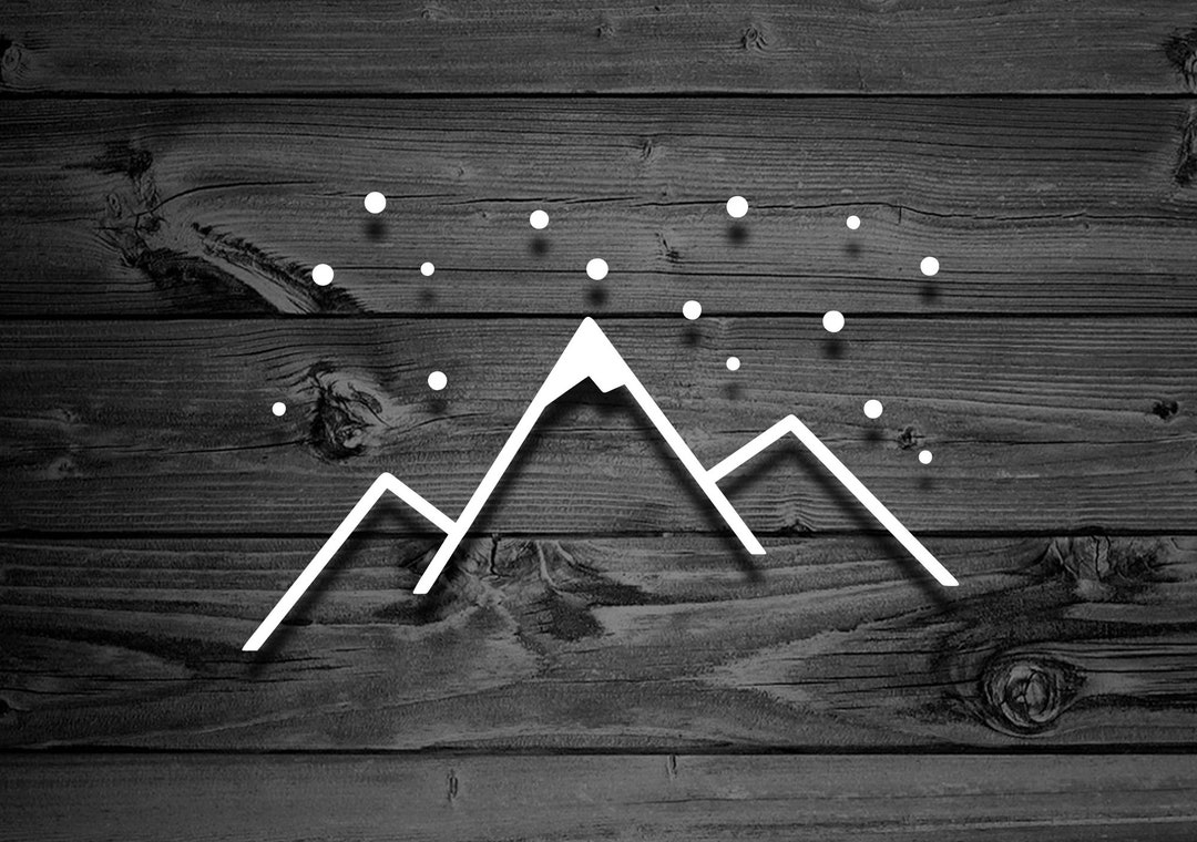 Mountains and Snow Decal, Car Decal, Mountain Decal, Outdoor Decal ...