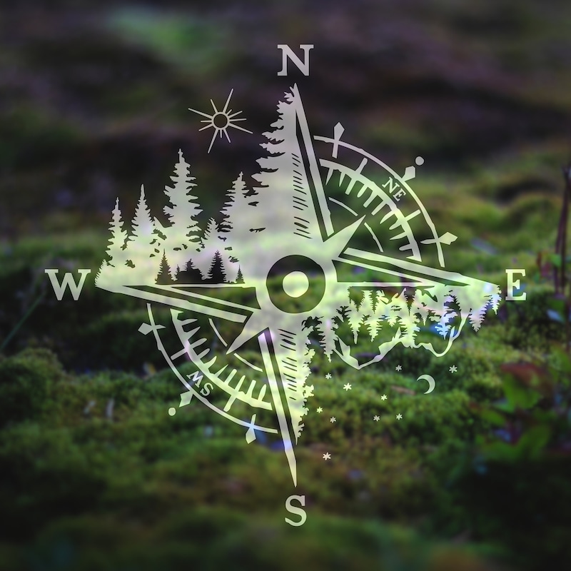 Customized Compass Decal - Etsy