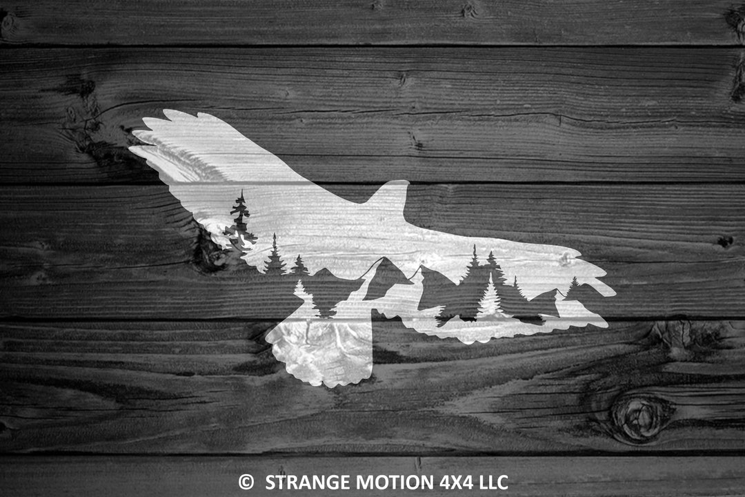 Hawk Decal, Car Decal, Mountain Stickers, Bird Sticker, Laptop Decal ...