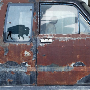 Buffalo Decal, Car Decal, Bison Decal, Yellowstone Decal, Mountain ...