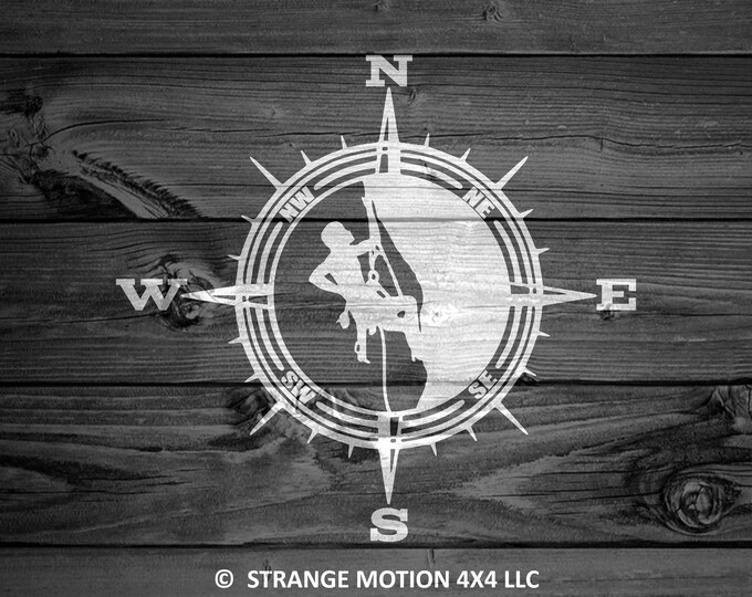 Wrangler Compass Decal Mountain Decal JKU Decal Car Decal - Etsy