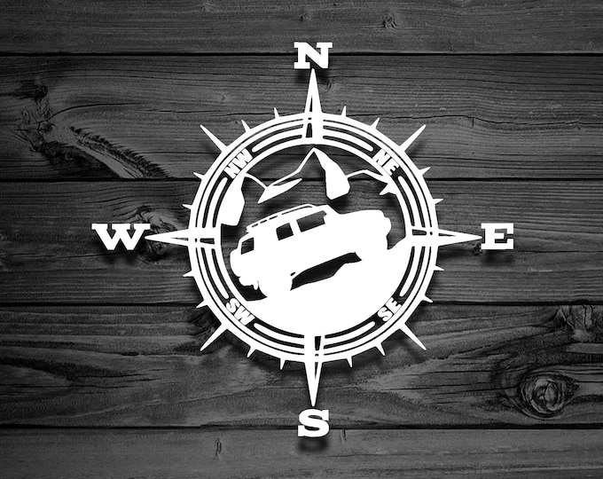 Wrangler Compass Decal Mountain Decal JKU Decal Car Decal - Etsy