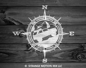Compass Decal for 4runner Car Decal Mountain Decal Outdoor - Etsy