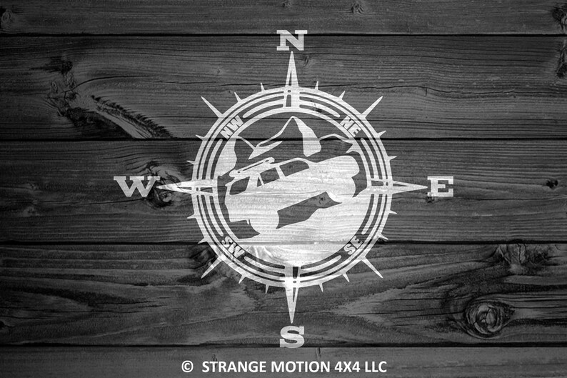 Compass Decal for 4runner Car Decal Mountain Decal Outdoor - Etsy