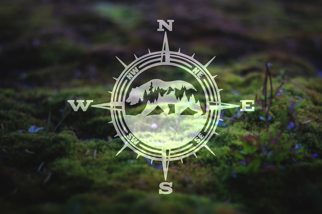 Custom Bear Compass Vinyl Decal for Cars, Tumblers, Laptops, Outdoor ...