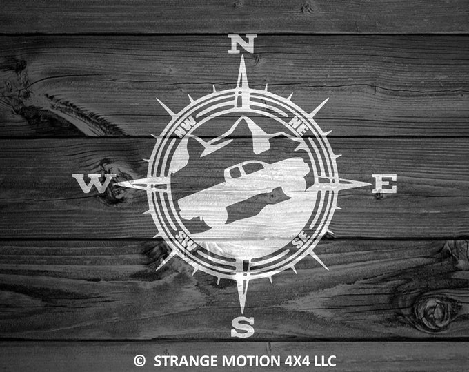 Compass Decal for 4runner Car Decal Mountain Decal Outdoor - Etsy