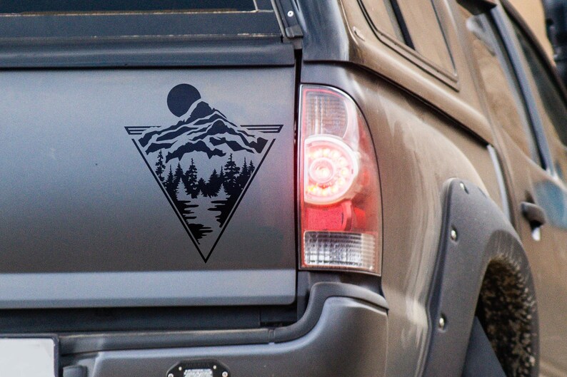 Mountain River Triangle Decal: Adventure Car Laptop Sticker | 316 - Etsy